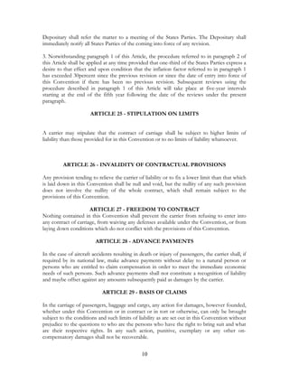 Montreal Convention (Convention for the Unification of Certain Rules ...