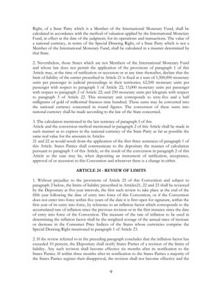 Montreal Convention (Convention for the Unification of Certain Rules ...