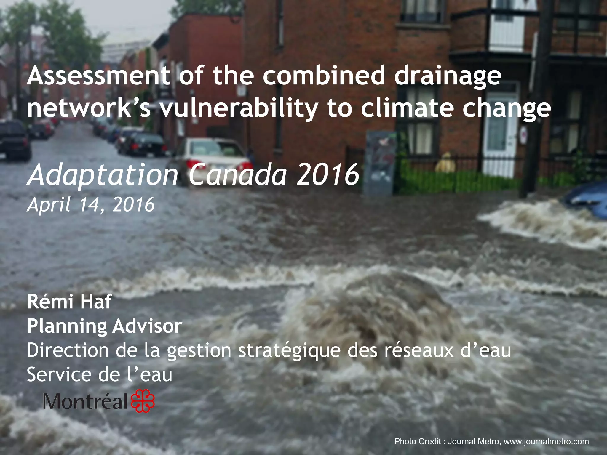 Montreal drainage system climate change vulnerability | PDF