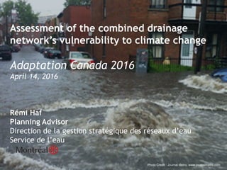 Montreal drainage system climate change vulnerability | PDF