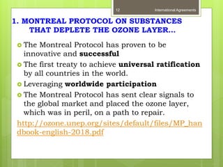 Montreal protocol, Kyoto protocol & Convention on Biological Diversity ...