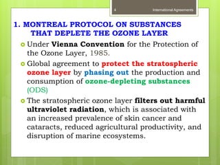 Montreal protocol, Kyoto protocol & Convention on Biological Diversity ...