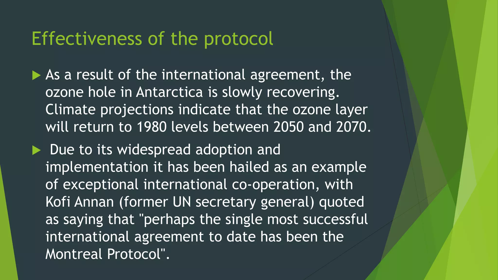 About the Montreal Protocol | PPTX | Chemistry | Science