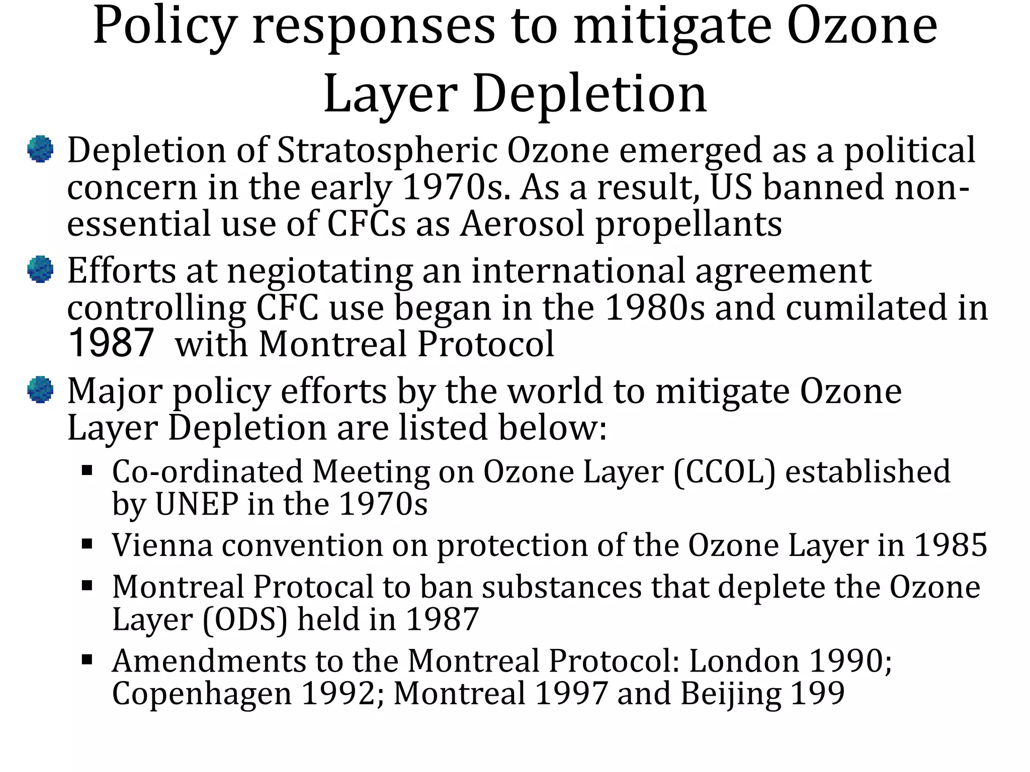 Montreal Protocol and Ozone Layer Depletion | PPTX
