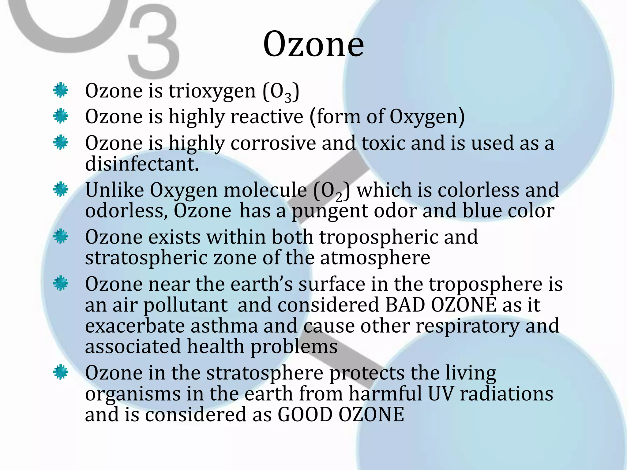 Montreal Protocol and Ozone Layer Depletion | PPTX