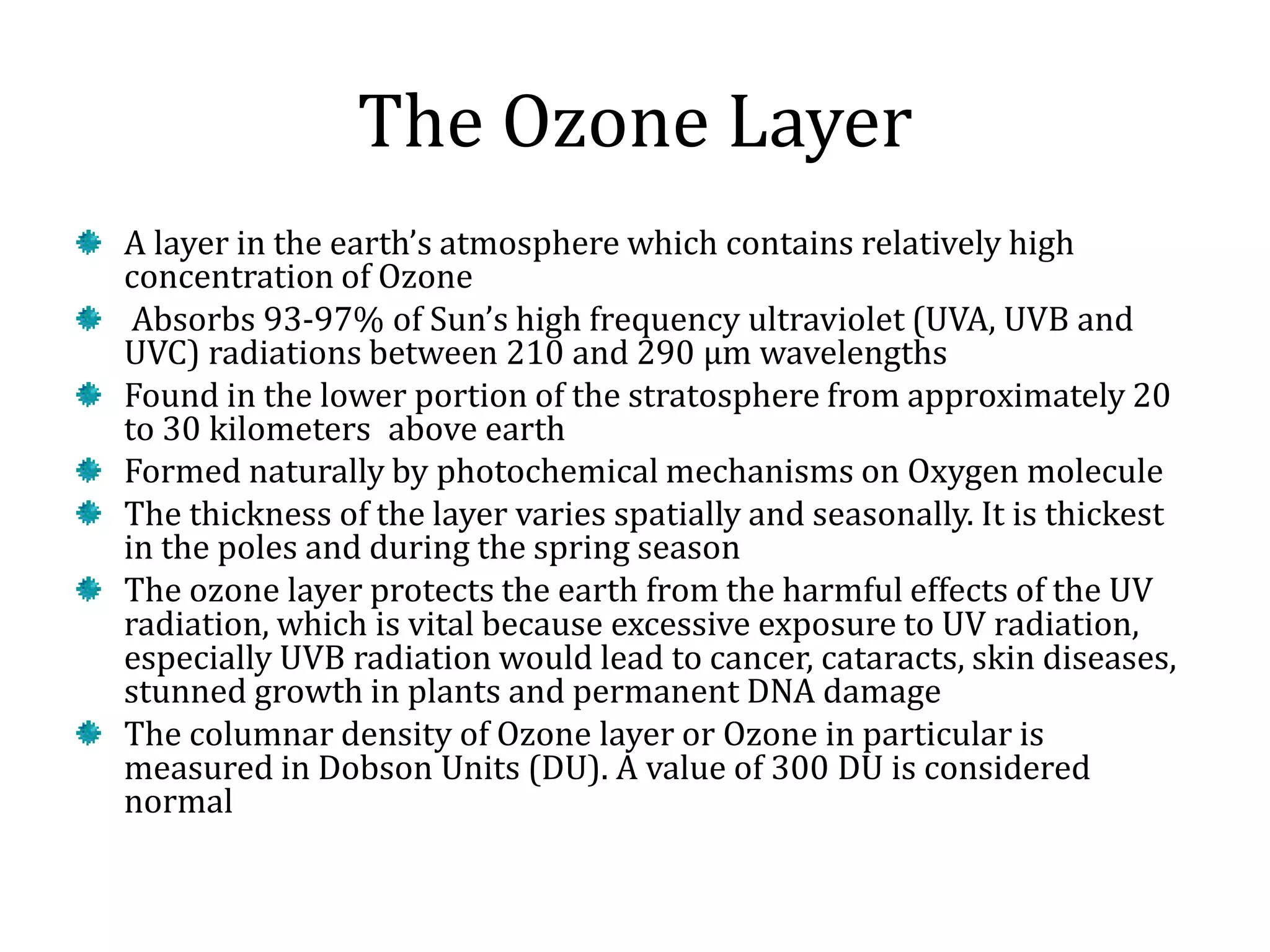 Montreal Protocol and Ozone Layer Depletion | PPTX