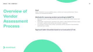 Strategies for Conducting GxP Vendor Assessment of Cloud Service ...