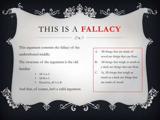 Monty Python and the Quest for the Perfect Fallacy - arranged by ...