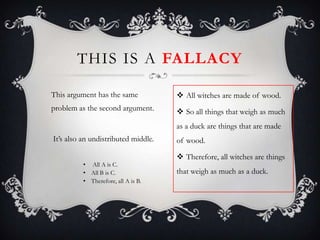 Monty Python and the Quest for the Perfect Fallacy - arranged by ...