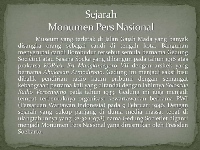 Monumen Pers Nasional | PPTX