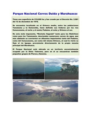 Monumentos naturales del estado amazonas | PDF
