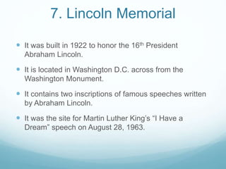 Monument presentation | PPTX