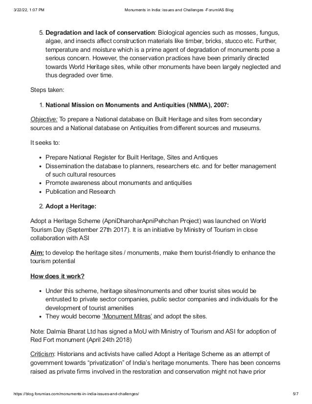 Monuments in India_ issues and Challenges -ForumIAS Blog.pdf