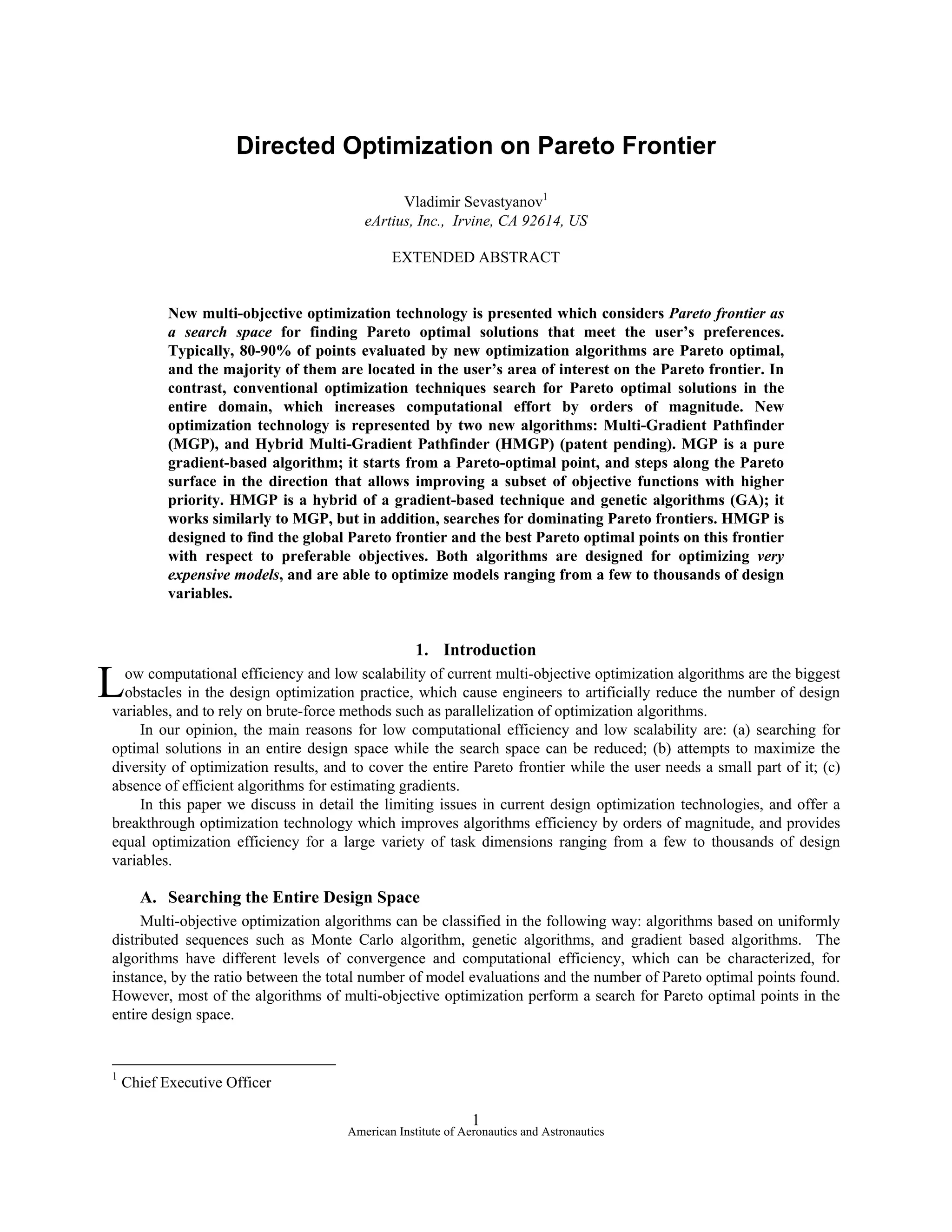 Directed Optimization on Pareto Frontier | PDF