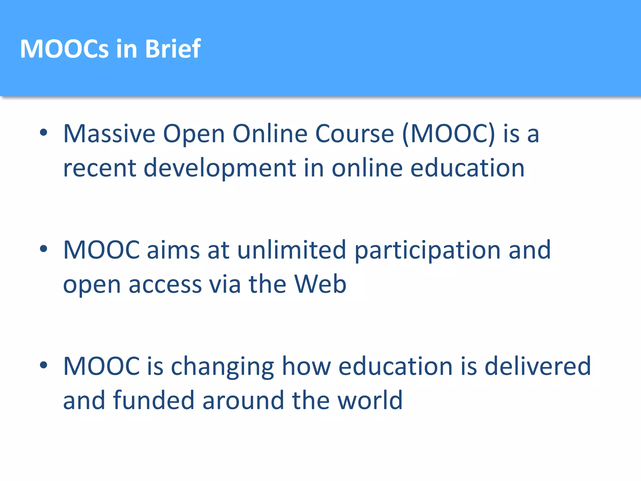 Massive Open Online Courses (MOOCs) | PPTX