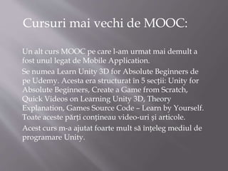 Ghenghiu Carina - Despre experienta MOOC | PPTX