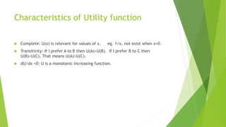 UTILITY THEORY IN ACTUARIAL SCIENCE | PPT