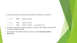 UTILITY THEORY IN ACTUARIAL SCIENCE | PPT