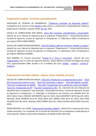 Fundamentos de la programación · Cibergrafía | DOCX