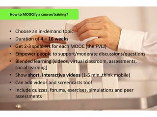 How to use MOOC in the Corporate world | PPTX | Online Education | Education
