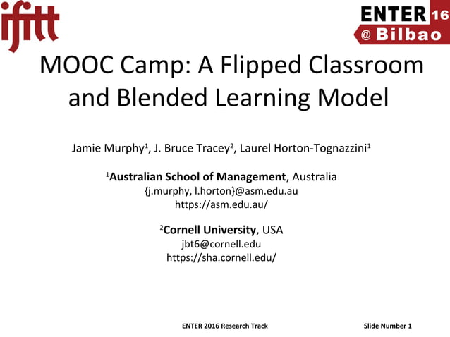 MOOC Camp: A flipped classroom and blended learning model | PPT | Education