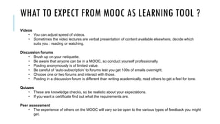 Mooc for professional learning - A Presentation | PPT