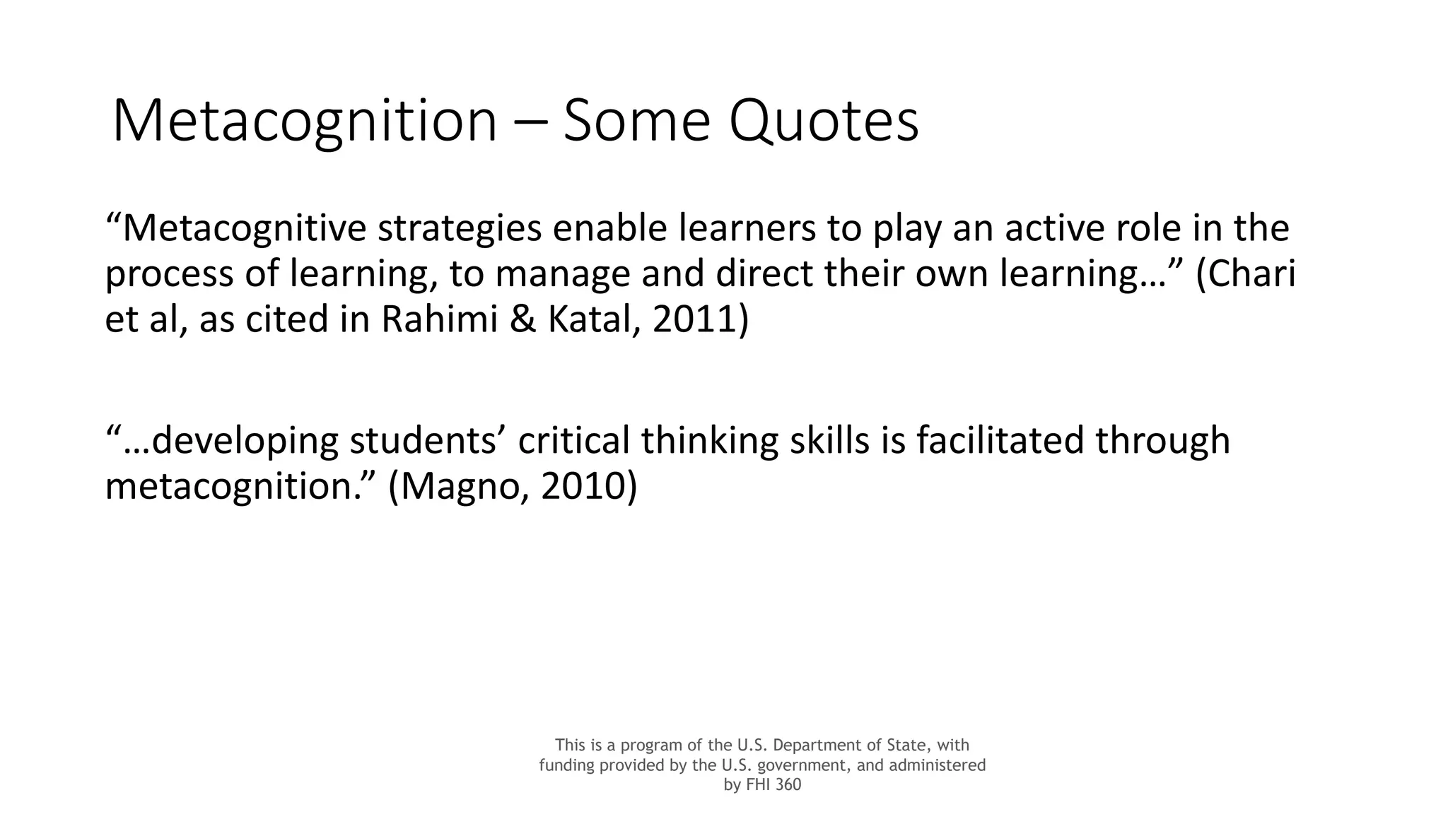 MOOC_Module 2_StrategyBasedInstruction,Metacognition,CriticalThinking ...