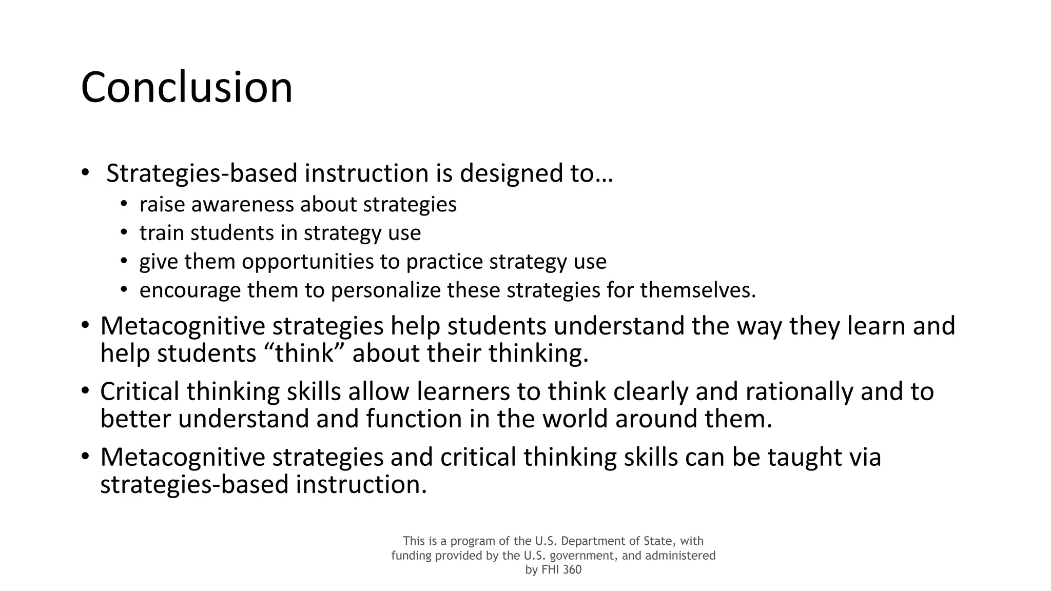 MOOC_Module 2_StrategyBasedInstruction,Metacognition,CriticalThinking 11.20-1.pptx