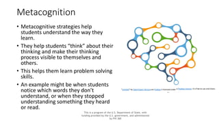 MOOC_Module 2_StrategyBasedInstruction,Metacognition,CriticalThinking ...