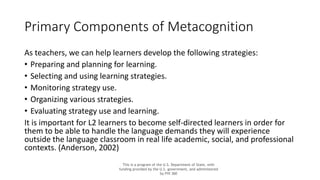 MOOC_Module 2_StrategyBasedInstruction,Metacognition,CriticalThinking ...