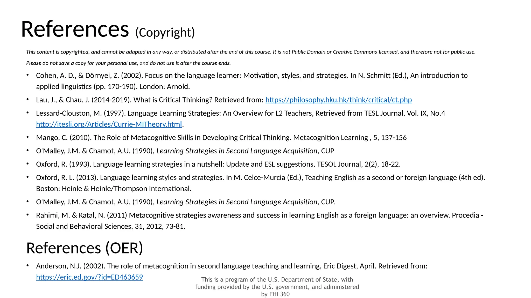 MOOC_Module 2_StrategyBasedInstruction,Metacognition,CriticalThinking 11.20-1.pptx