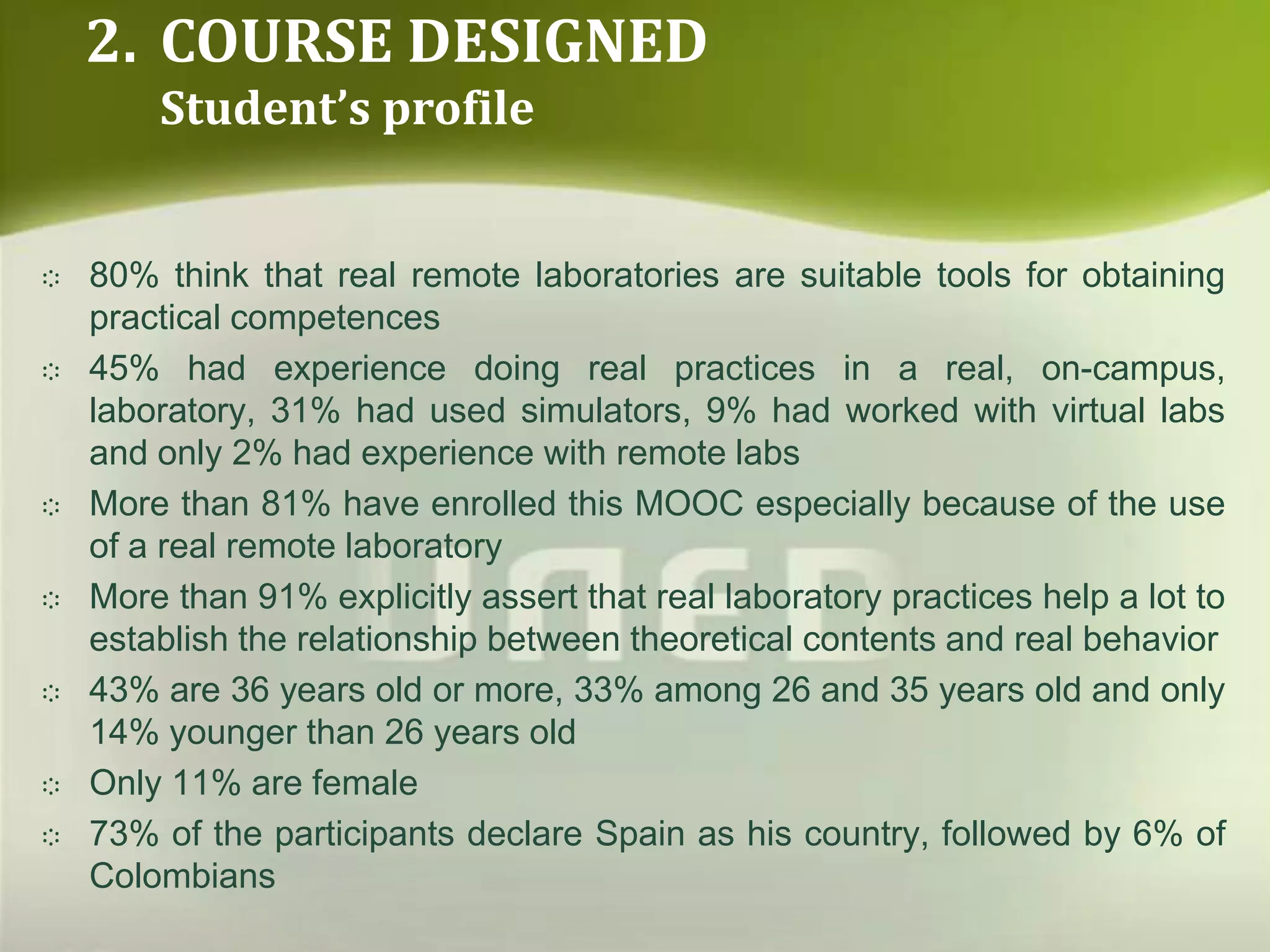 Acquisition of Practical Competences through a MOOC | PPTX