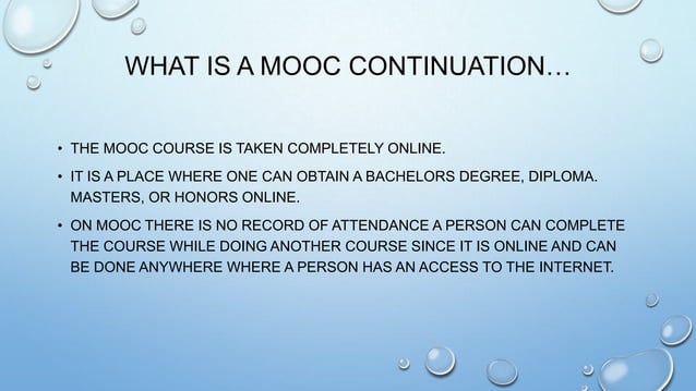 Mooc presentation | PPT
