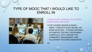 Mooc presentation | PPT