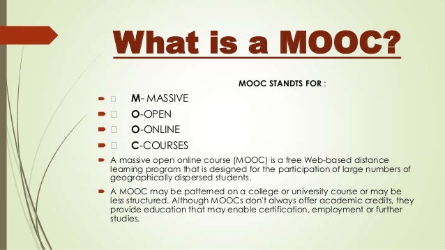 Mooc presentation