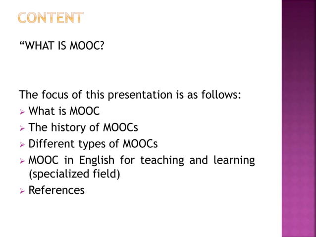 Mooc presentation | PPT