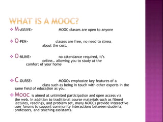 Mooc presentation | PPT
