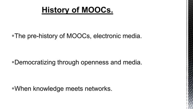 History of moocs | PPT