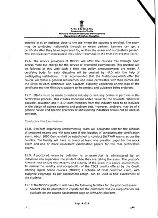 Guidelines for Swayam: India's MOOC Platform | PDF