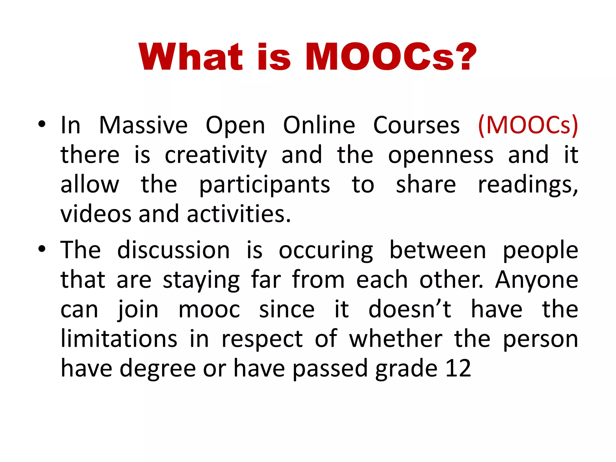 MOOCs | PPTX