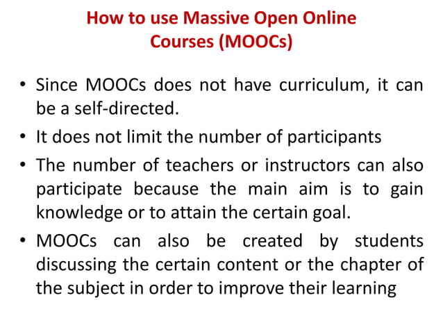 MOOCs | PPTX