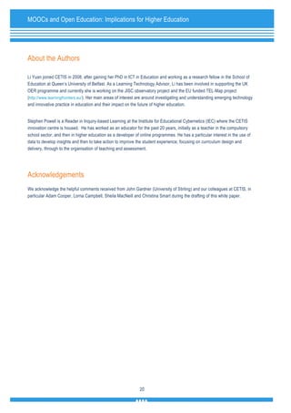 Moocs and Open Education | PDF | College Planning | College Education