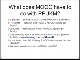 MOOC briefing for Faculty of Medicine | PPT