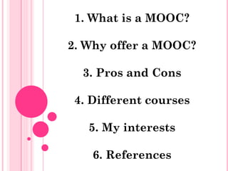 My MOOC- Food, Nutrition and Your Health | PPTX