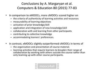 xMOOCs vs. cMOOCs | PPTX