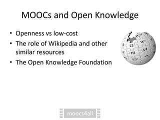 MOOCs and open Knowledge | PPT
