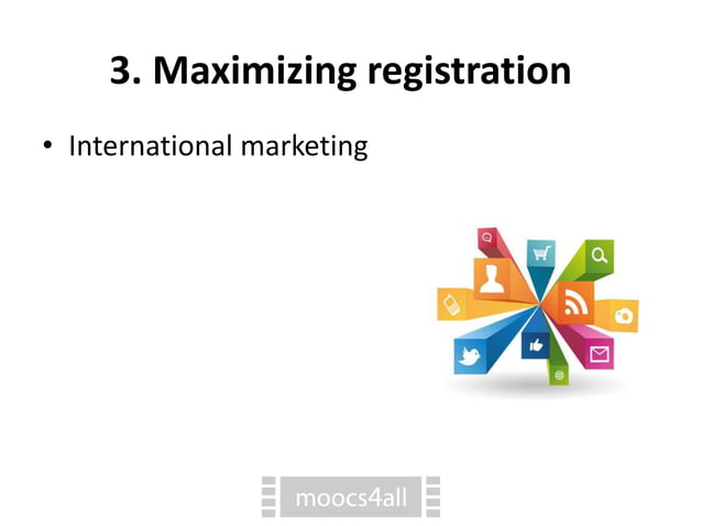 MOOCs: Maximizing registration, minimizing dropouts