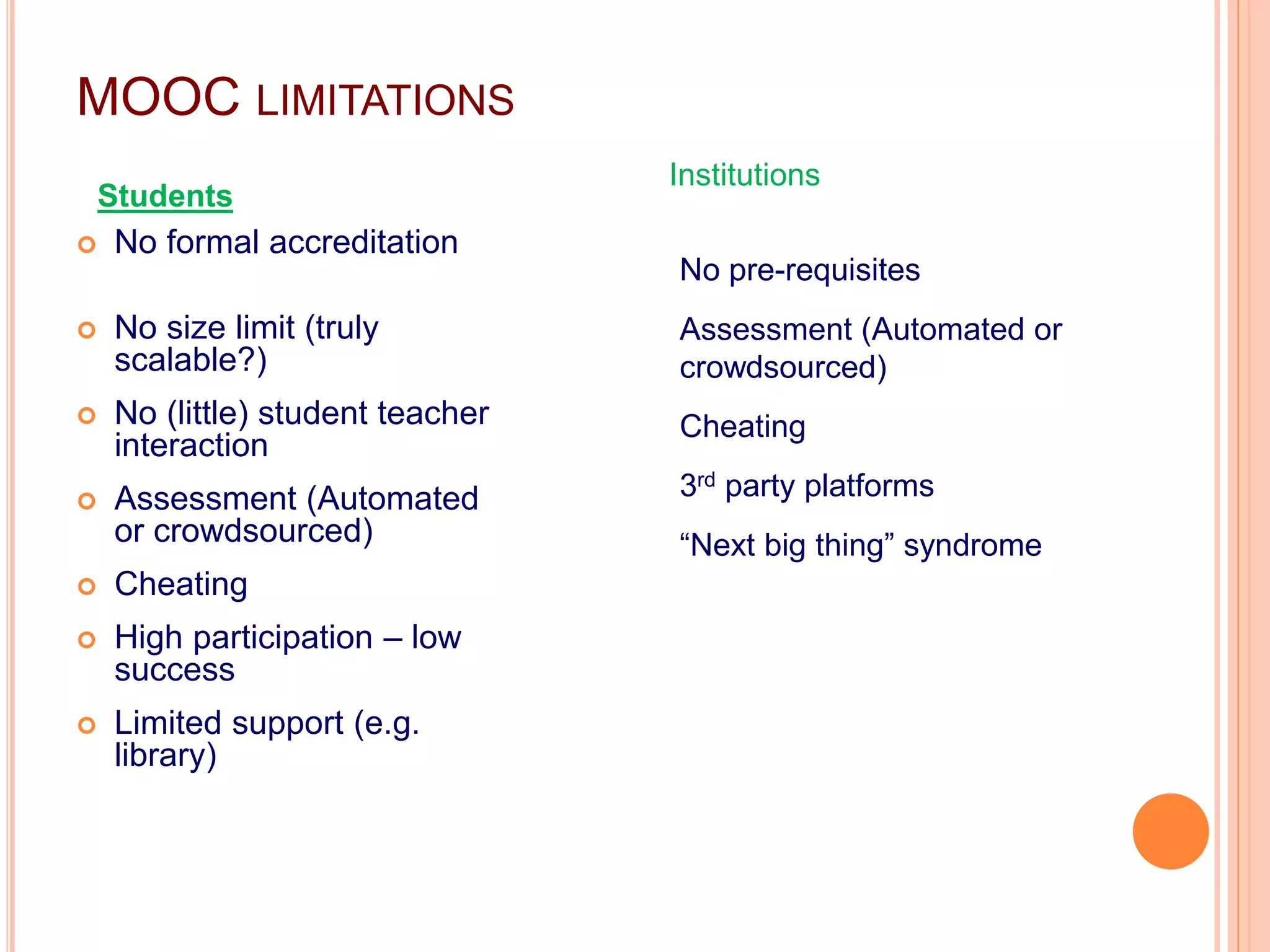 Moocs in higher education | PPTX