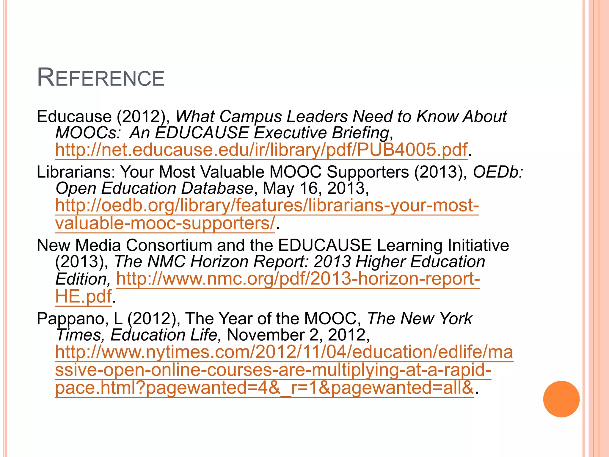 Moocs in higher education | PPTX