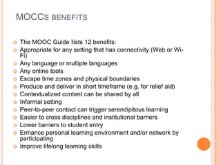 Moocs in higher education | PPTX